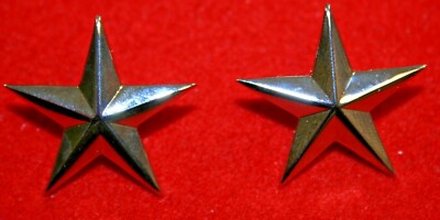 US ARMY OFFICER'S COLLAR INSIGNIA BADGES PAIR WWII STYLE BG GENERAL ...