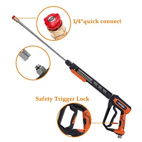 Pressure Washer Gun Kit 4000psi Power Washer Handle Gun With ...