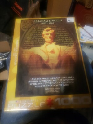 ABRAHAM LINCOLN 1809-1865 1000 PIECE EUROGRAPHICS JIGSAW PUZZLE USA ...