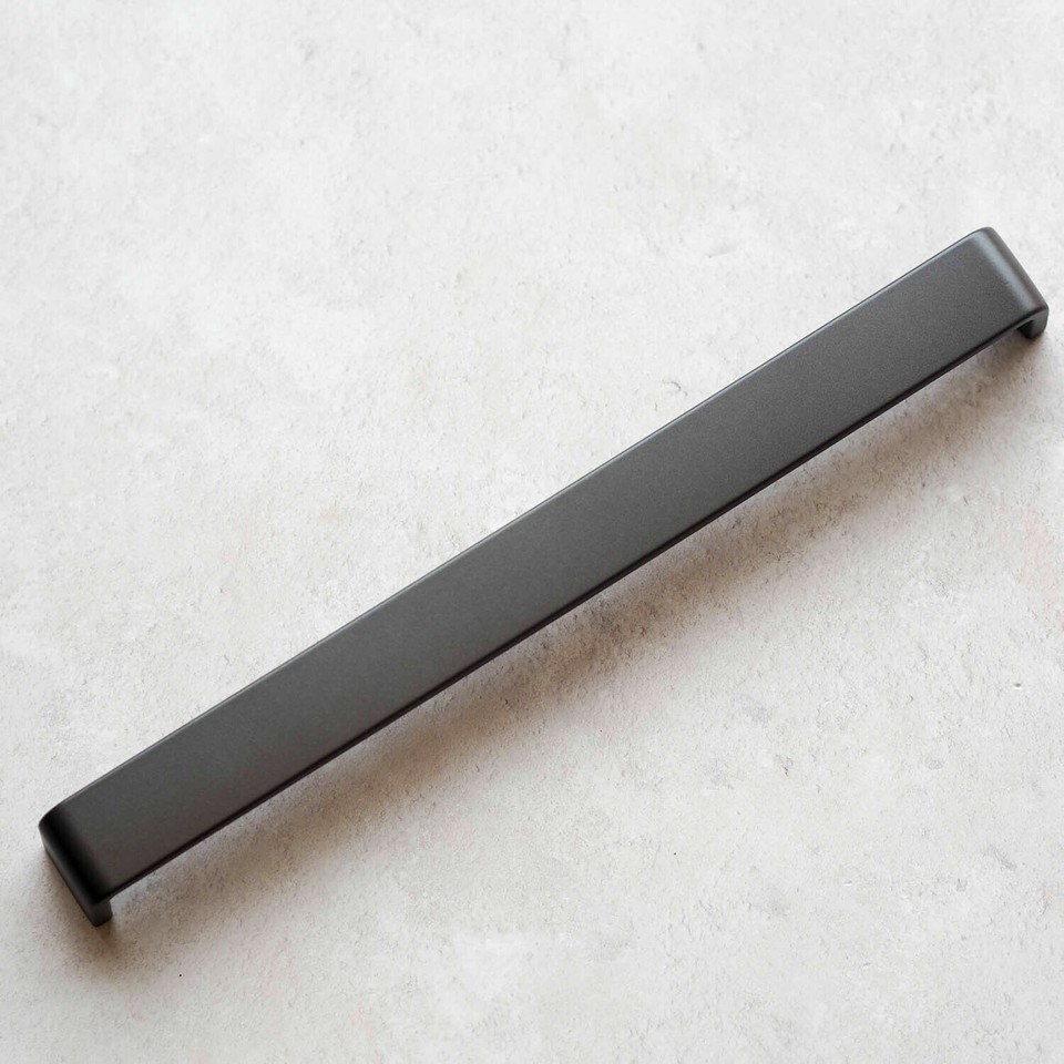 10x 288mm Grey Handles Kitchen Cabinet Cupboard Titanium Square Door ...