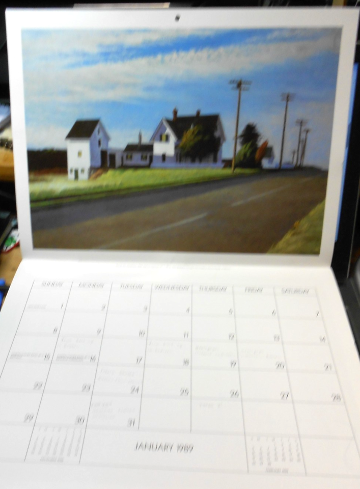 1989 EDWARD HOPPER, Theme Calendar 11"x14", Monthly View, 12 months | eBay