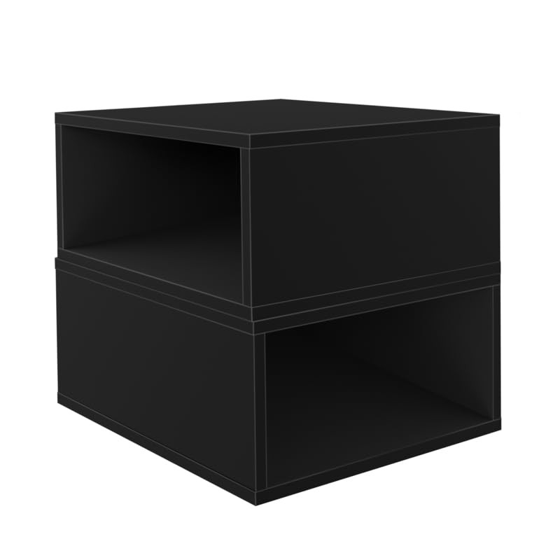 Cubo Half Size Wood Stackable Storage Bookcase Shelf Half Cube / 2 Pack ...