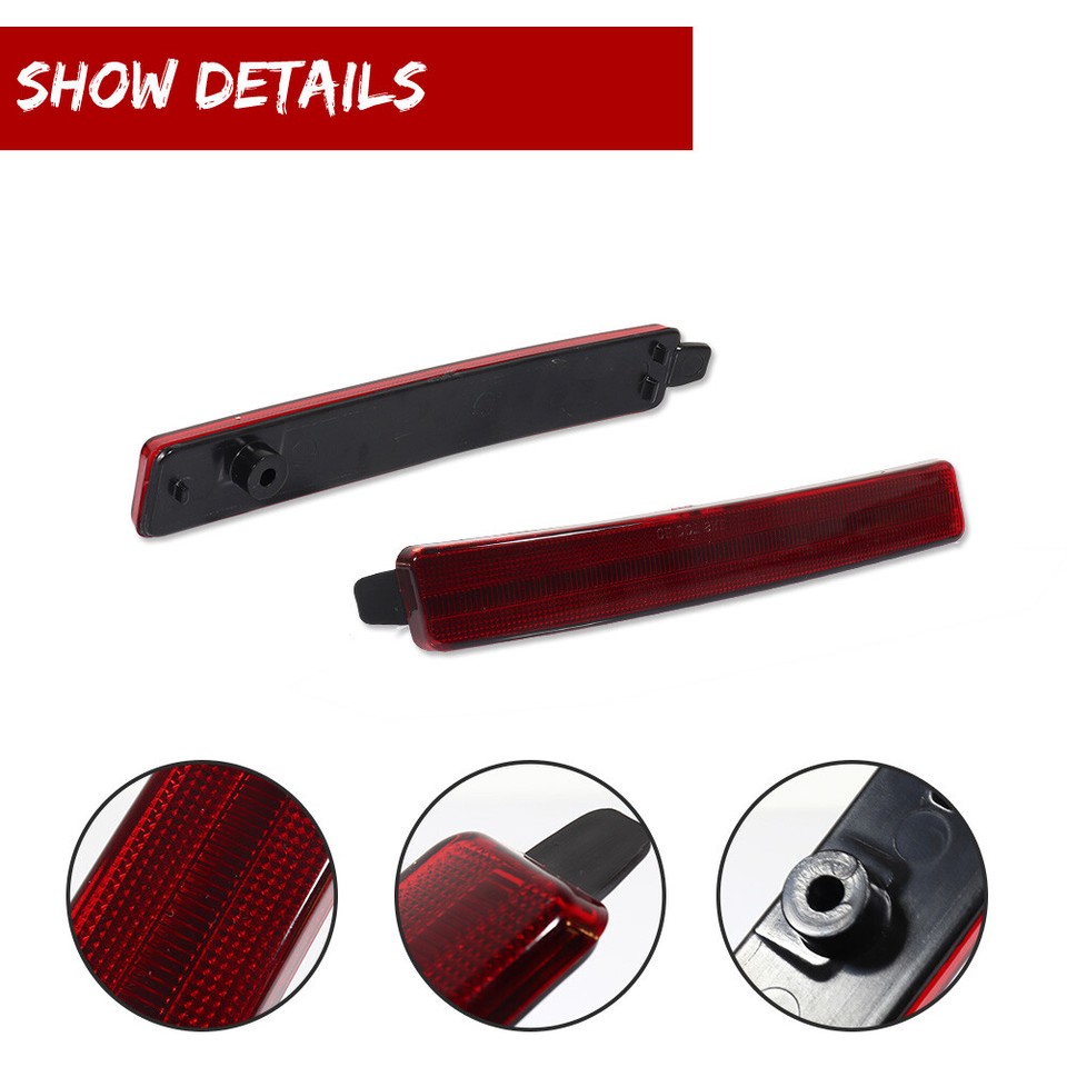 Rear Left & Right Bumper Reflector For Cadillac SRX/Chevy Traverse/GMC ...