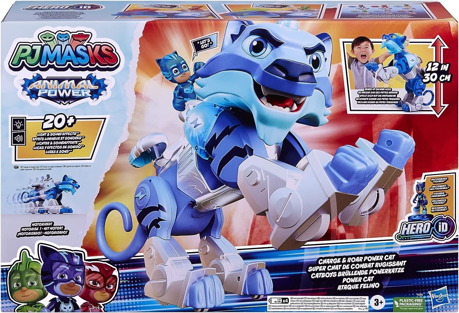PJ Masks Animal Power Charge and Roar Power Cat Interactive Toy Hero ...