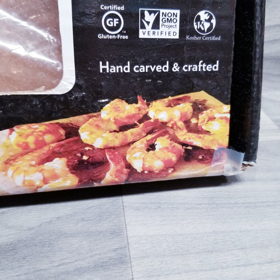 Evolution Salt Co Himalayan Pink Salt Slab Hand Carved Open Box 12” X 8 ...