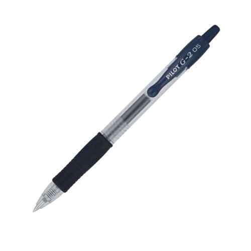 Pilot G2 Retractable Ball Point Pen 0.5mm X-Fine Point Navy Blue Office ...