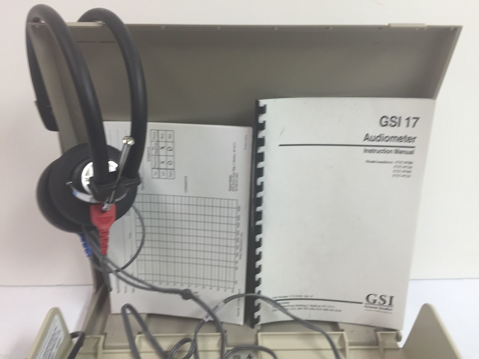 GSI 17 Audiometer with Telephonics Headphones and Charger ~ Excellent ...