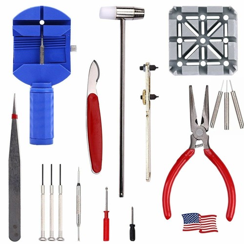 16pcs Professional Watch Band Repair Tool Resizing Kit Case Opener ...