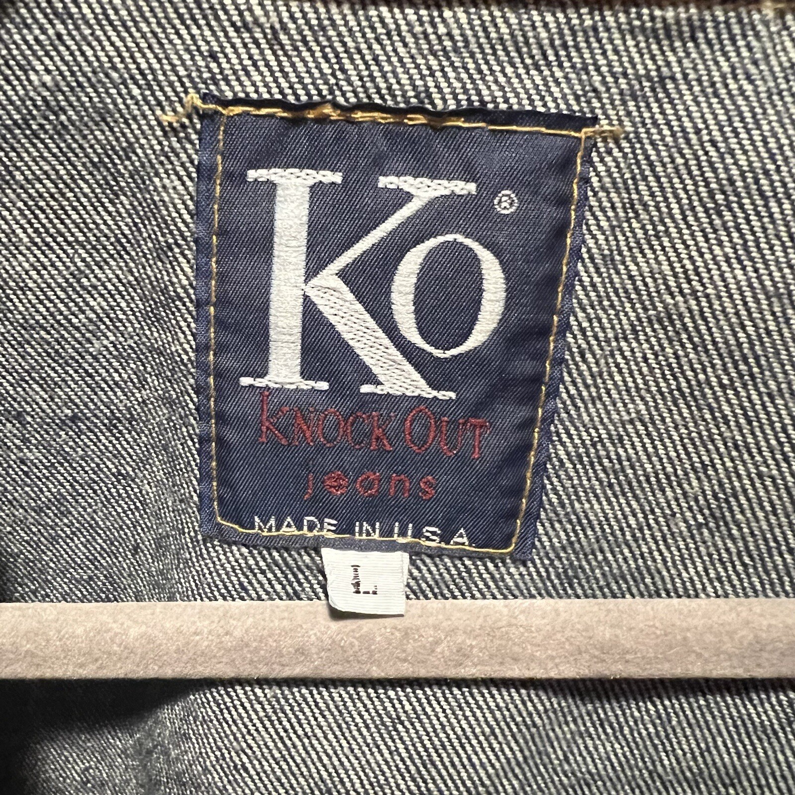 Vintage Knockout Jeans Denim Chore Jacket Large - Gem