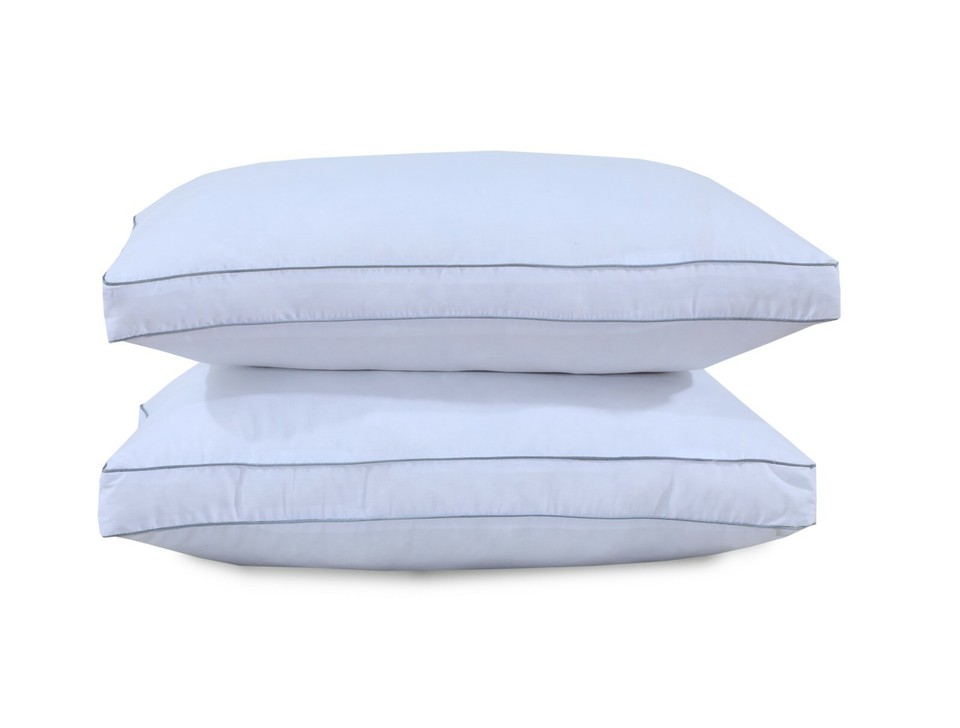 Box Pillow with Cotton Cover Hollowfibre Filled and Piped Edge ...