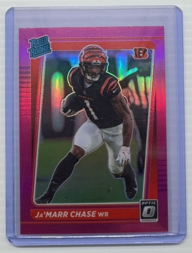 2021 Donruss Optic Ja'Marr Chase Pink Prizm Rated Rookie RC #207 ...