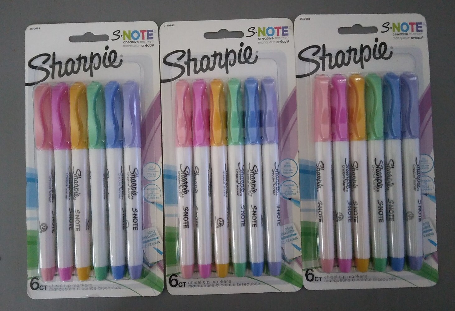 3 Packs Sharpie S•note 6 Ct Creative Marker Precise & Broad Chisel Tip ...