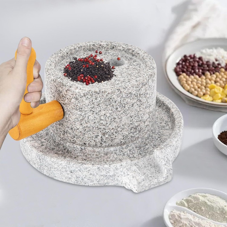 Stone Grainer Mill, Hand Stone Grinder Natural Granite Paste Mill ...