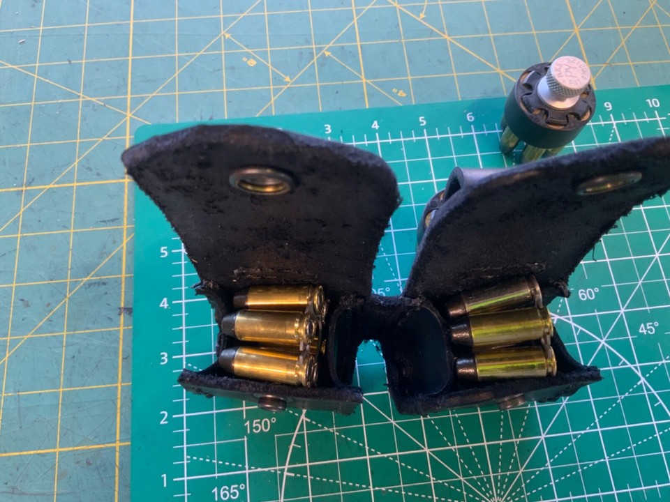 Handmade Leather Speed loader/moon clip Double Pouch Belt Attach | eBay