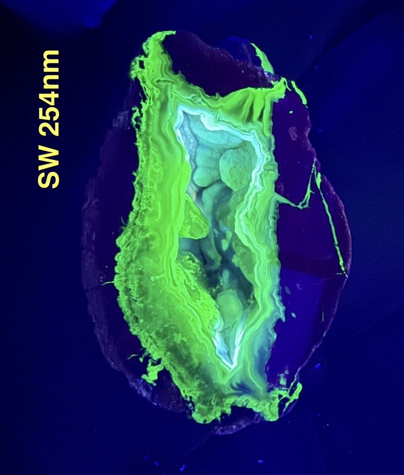 La Perla Thunder Egg Geode Pair Botryoidal Stalactite UV Reactive | eBay