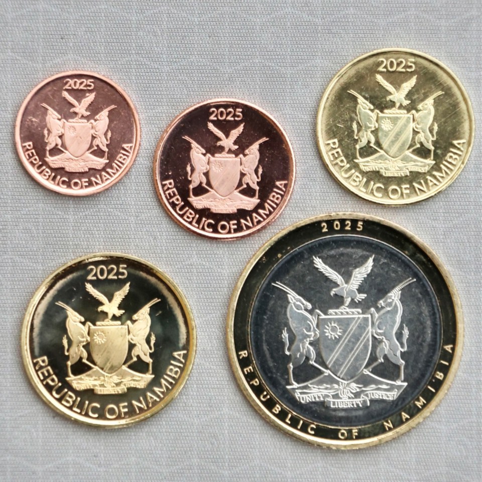 **NEW**NAMIBIA_10 Cents - 5 Dollars 2025_new Circulation Coin Set (5 ...