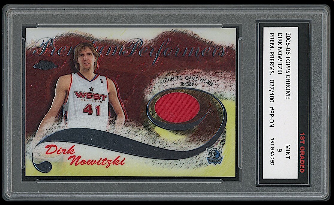 Dirk Nowitzki 2005 Topps Chrome #CO-DN Chosen One Relics Refractor Gold ...