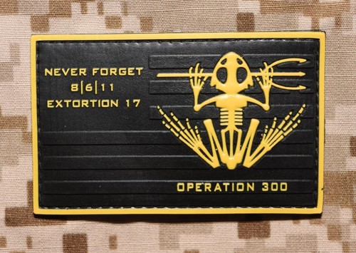 DEVGRU SEAL Gold Squadron Extortion 17 8/6/11 Operation 300 Flag PVC ...
