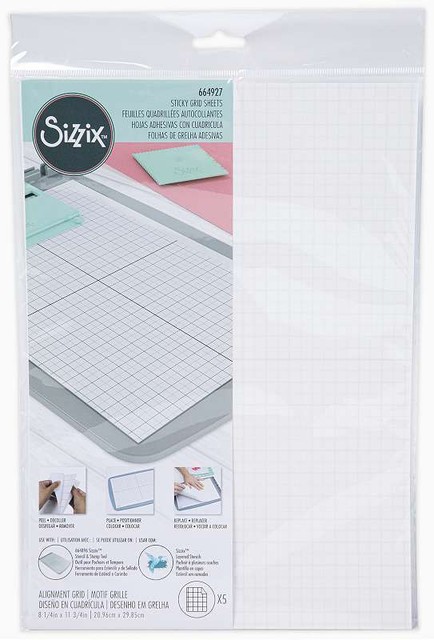 Sizzix Accessory Sticky Grid Sheets 8.25X11.75 5Pc 664927 for sale ...