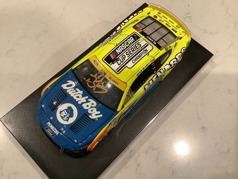 RYAN BLANEY AUTOGRAPHED 2023 MENARDS DUTCH BOY CHAMP DIECAST & REPLICA ...