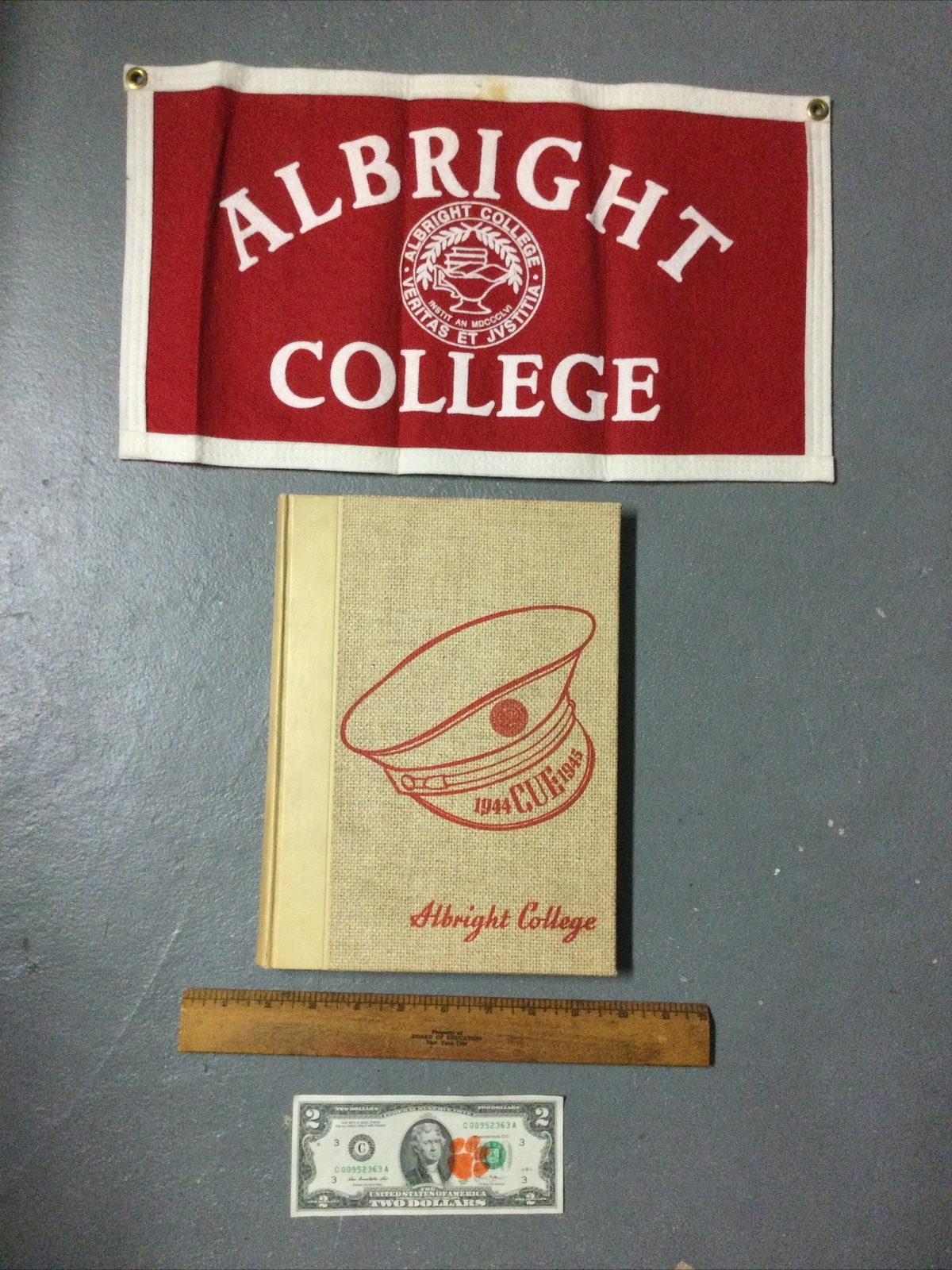 Vintage 1944 ALBRIGHT COLLEGE Yearbook and Banner Pennant | eBay