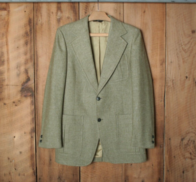 Vintage MAVEST for Gimbels Green Wool Blazer Sport Coat Approx. Sz. 41 ...