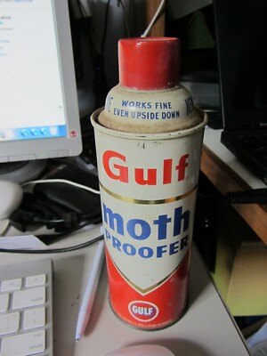Vintage Gulf Moth Proofer Aerosol Can - Still some contents - Good Used ...