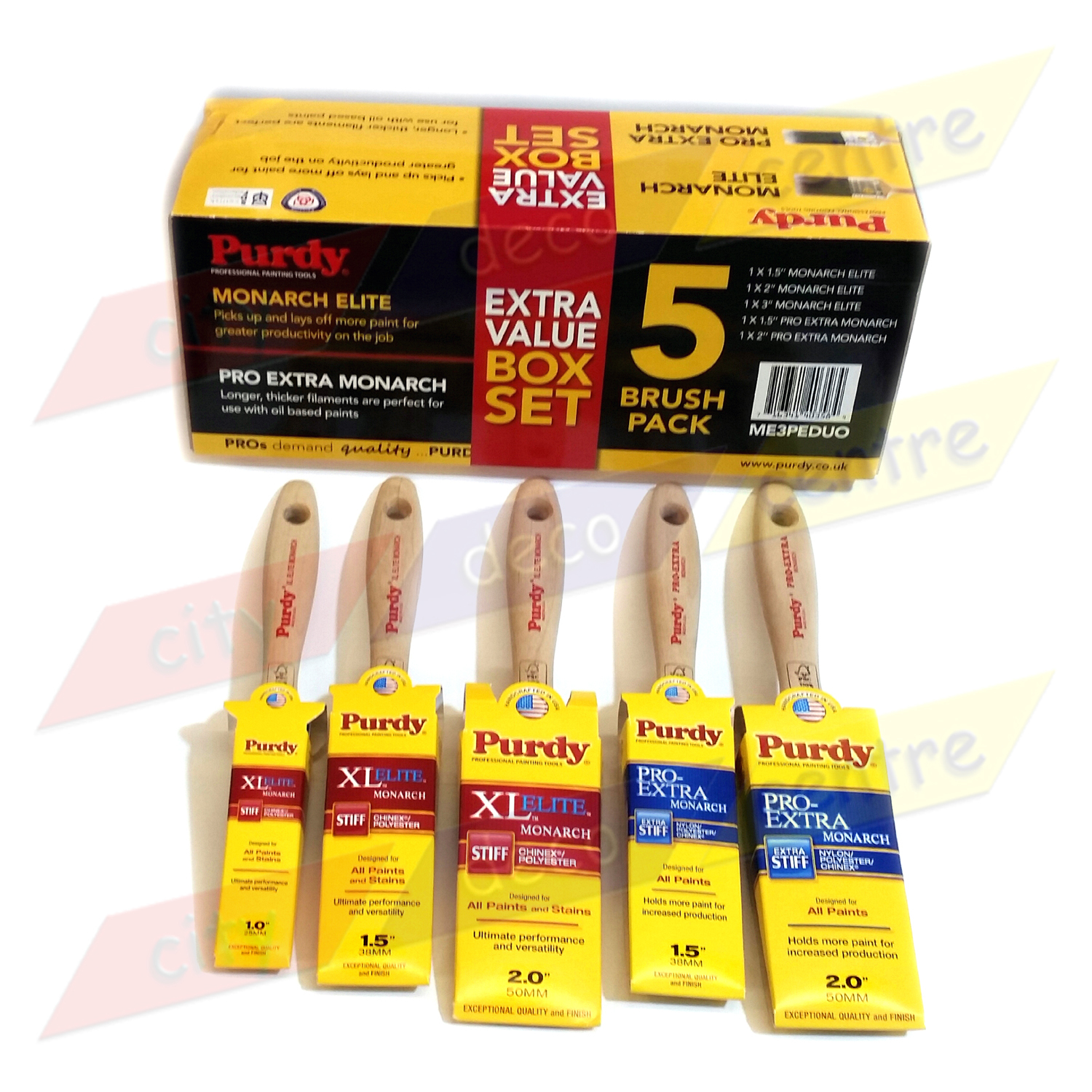 Purdy Paint Brush Monarch Set MON1 MON5 ME3X2 PEX23 ME3PEDUO MON23 ...