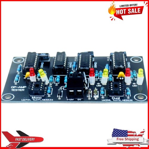 Dual Operational Amplifier DC 12V 100mA OP AMP Tester TL071 TL072 TL081 ...