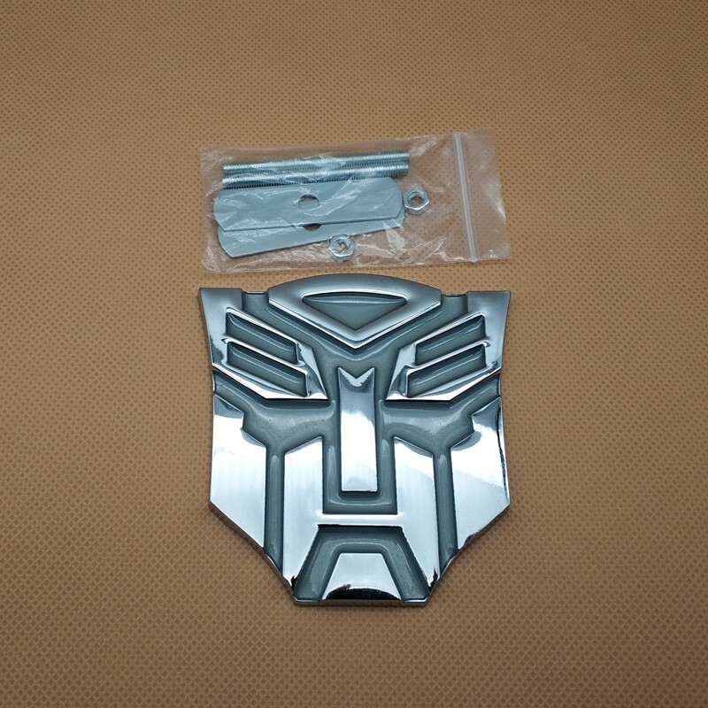 3D Metal Mount Front Grill Chrome Transformers Autobot Auto Badge ...