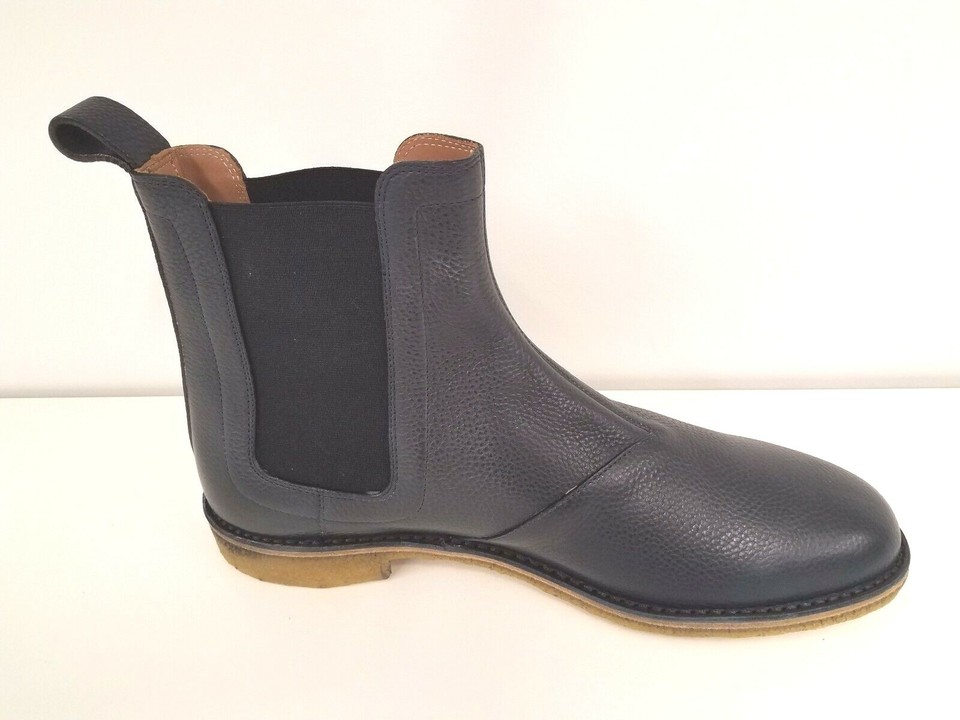 Bottega Veneta Leather Chelsea Boots Men's Navy Blue EU 43 US 10 Last ...