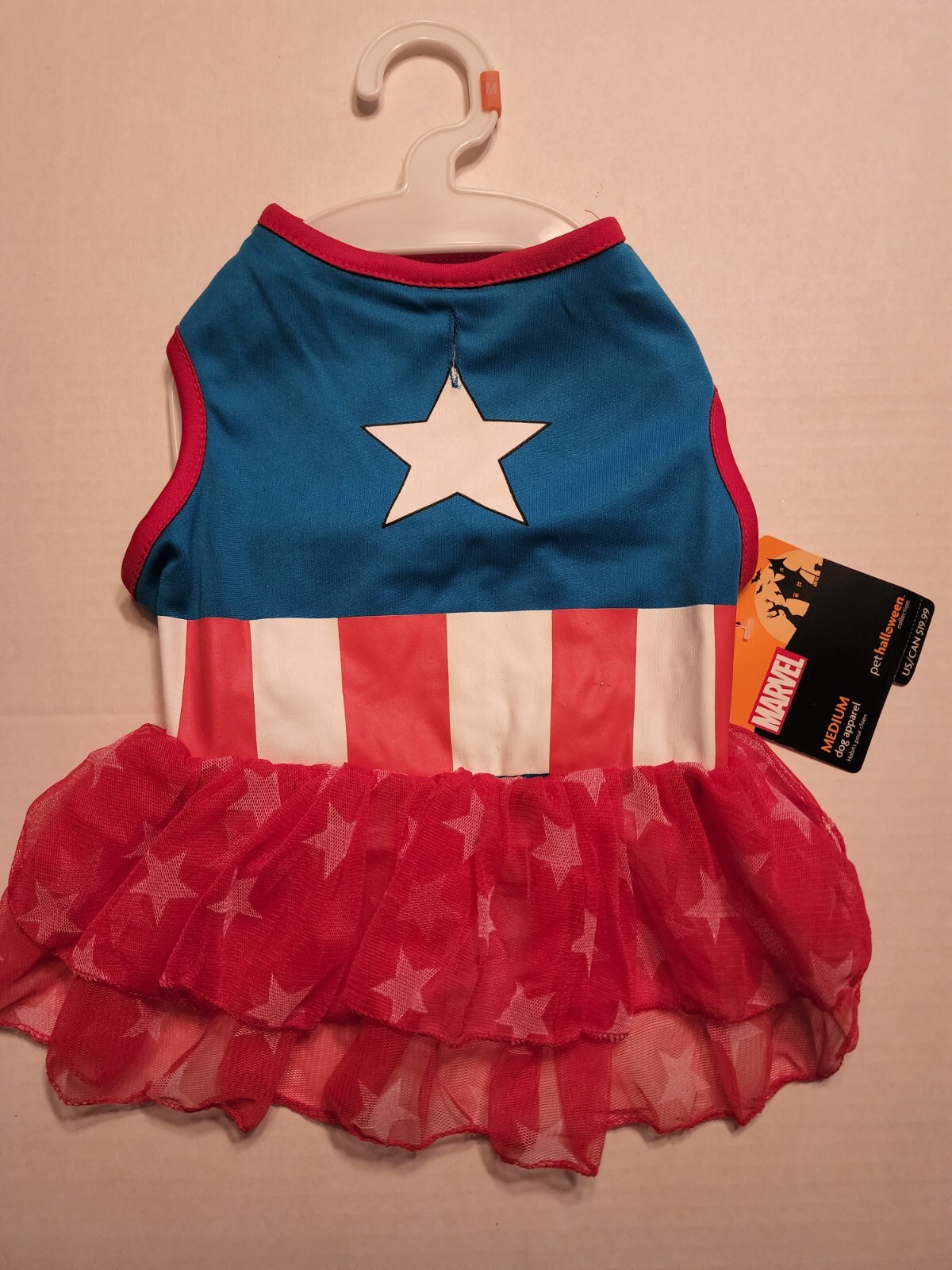 Marvel Captain America Dog Dress Up Costume Outfit Dress, New, Medium ...