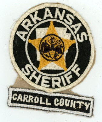 ARKANSAS AR CARROLL COUNTY SHERIFF WITH SEWN TAB NICE OLD SHOULDER ...