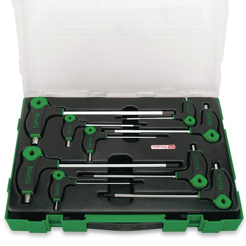 Toptul Professional 9 Piece L Type Hex Key Wrench Set Metric 2mm - 10mm ...