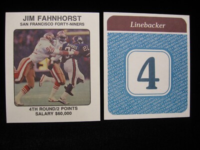 1989 Jim Fahnhorst San Francisco 49ers Franchise Game Card 1ct | eBay