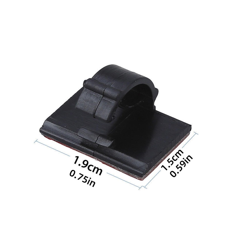 20 Pack Self-Adhesive Wire Tie Cable Clamp Clip Holder For Car Dash ...
