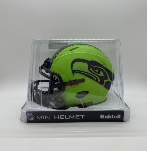 Seattle Seahawks NFL Riddell Rave Collection Mini Helmet! Date Code Sep ...