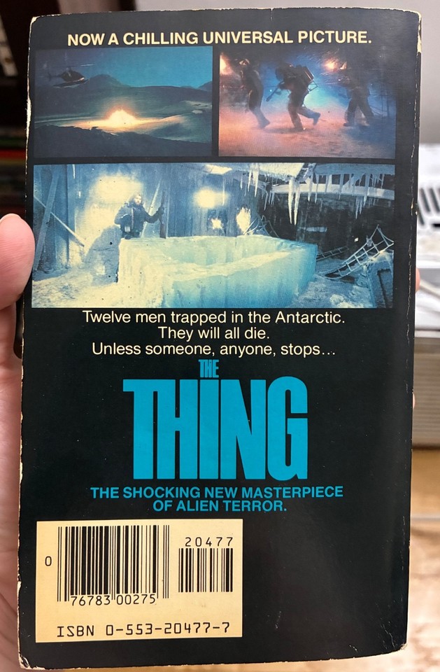 Alan Dean Foster The Thing Novel | eBay