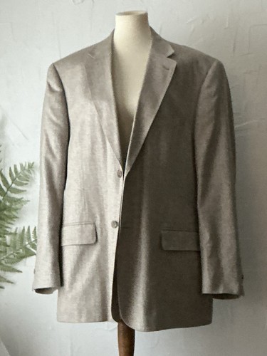 Kroon 100% Silk Blazer Men Size 46R, Brand New, BEIGE BROWN HERRINGBONE ...