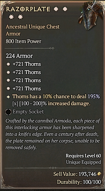 😈DIABLO 4 Season 9😈4GA RAZORPLATE 195% | eBay