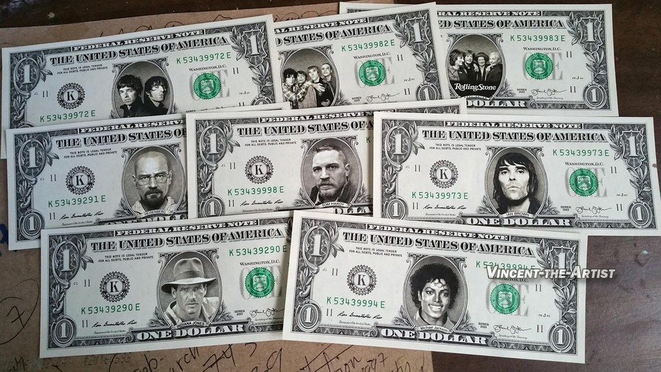 ONE(1) Celebrity Dollar Bill ANY CELEBRITY YOU WANT! Made Of Money Cash ...