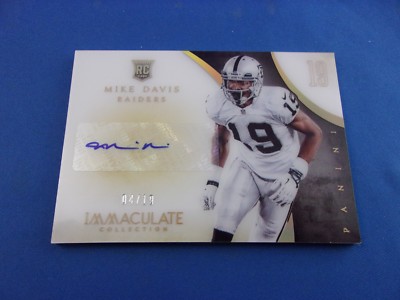 Immaculate 2014 Mike Davis RC Rookie Autograph 04/19 200 AUTO Short ...