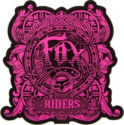 Fox Racing Girls Chaotic 5" Sticker Day Glo Pink MTB Mountain Bike MX ...