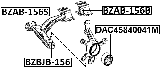 Front Arm Bushing Kit Fits Mercedes Benz 1563300100, 1563300200 ...
