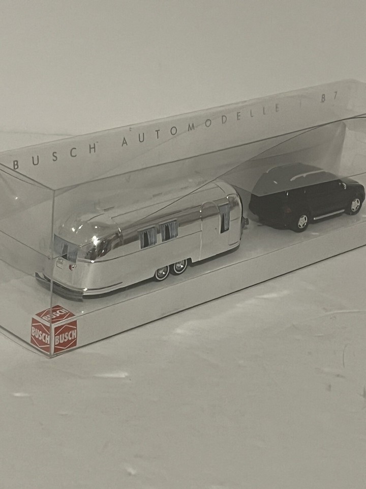 BUSCH 48543 MERCEDES BENZ M CLASS SUV VEHICLE W AIRSTREAM TRAILER HO 1: ...