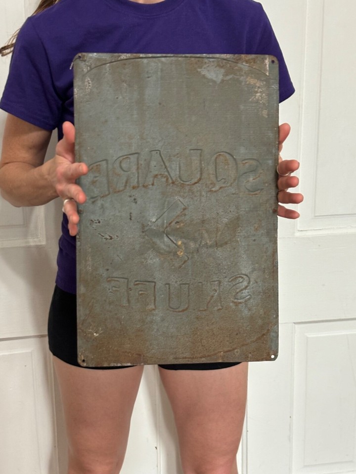 Vtg Embossed Square Snuff Advertising Sign Mason Tobacco Cigar ...