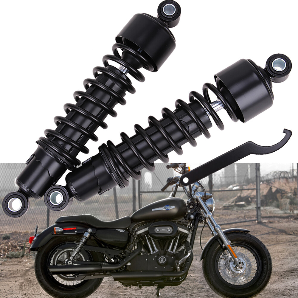 Pair Rear Air Shocks Absorbers Suspension For Harley Sportster 1200 883 ...