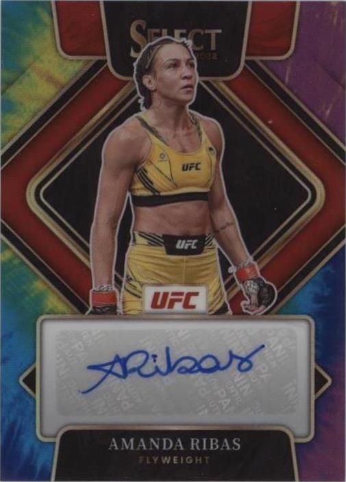 2022 Panini Select UFC - Signatures Amanda Ribas #SG-ARB Tie-Dye Prizm ...