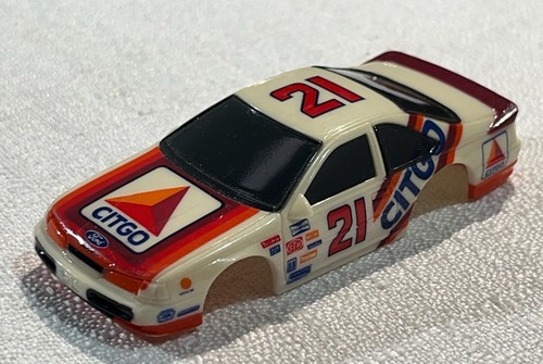 TOMY AURORA AFX CITGO #21 NASCAR THUNDERBIRD HO SLOT CAR BODY 4 BULLDOG ...