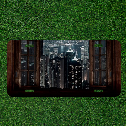 City Window Urban Modern Building Custom Novelty License Plate Car Tag ...